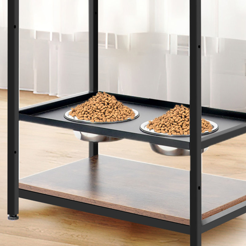 ROKAWO Adjustable Height Dog Feeding Station with Storage | Wayfair