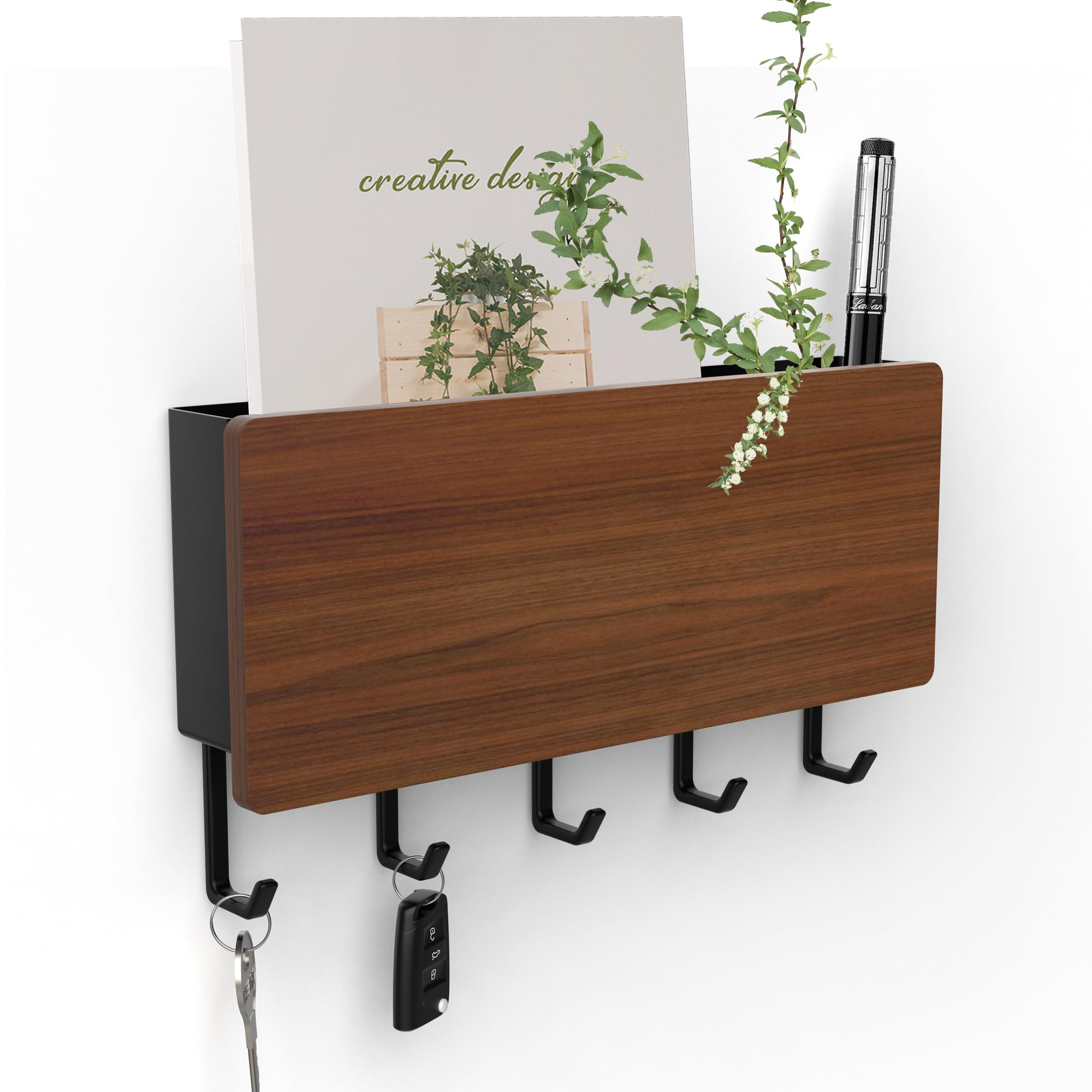 Passetas Mail And Key Organizer For Wall - Mail Organizer Wall Mount ...