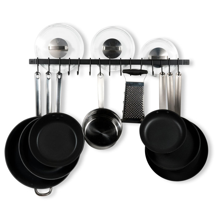 Rebrilliant Metal Straight Wall Mounted Pot Rack & Reviews | Wayfair
