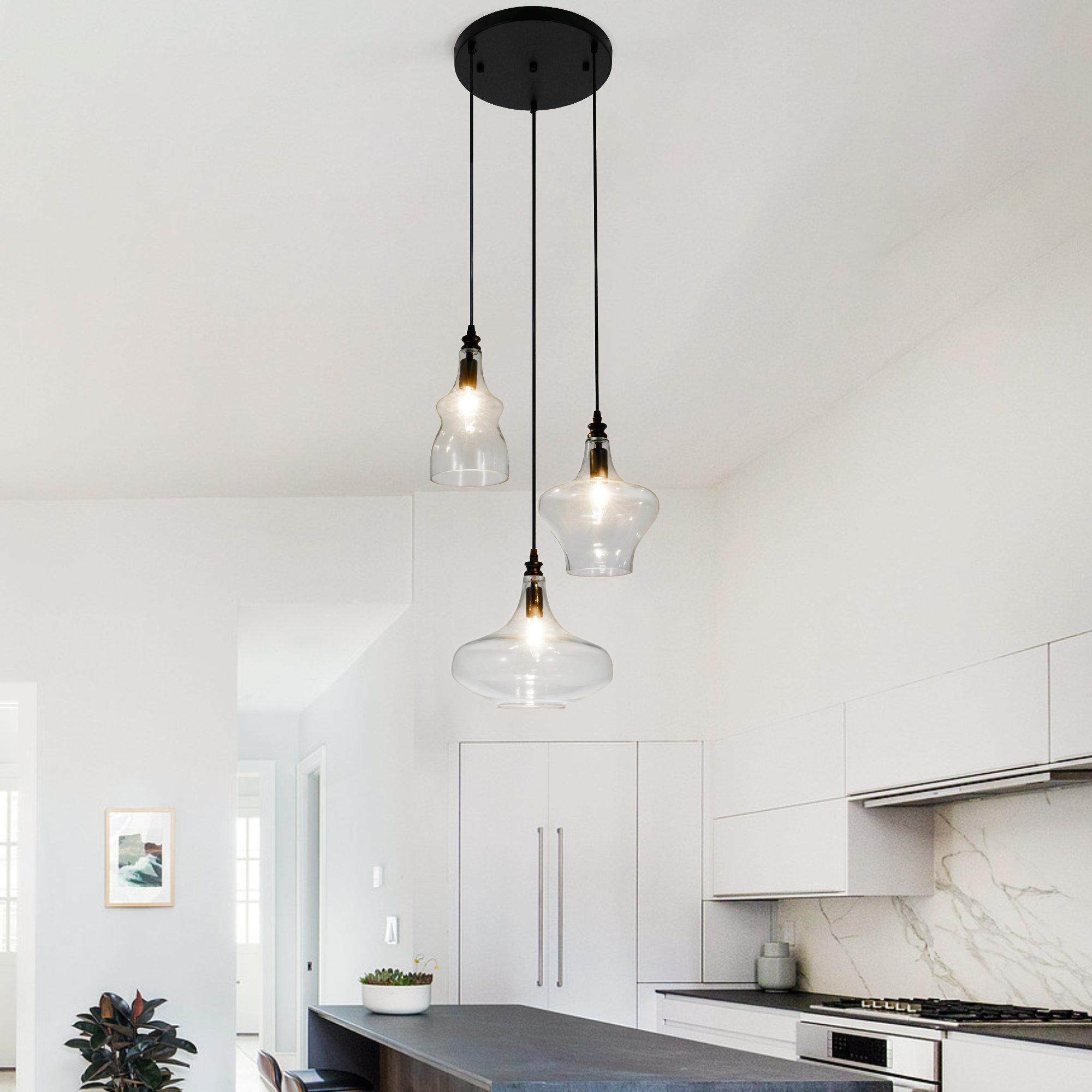 Breakwater Bay 3 - Light Led Irregular Cluster Pendant | Wayfair