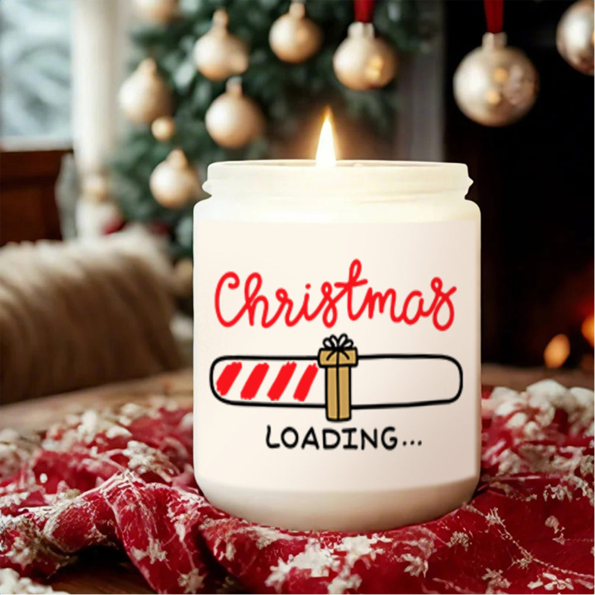The Holiday Aisle® Christmas Loading Lavender Scented Candle Gift ...
