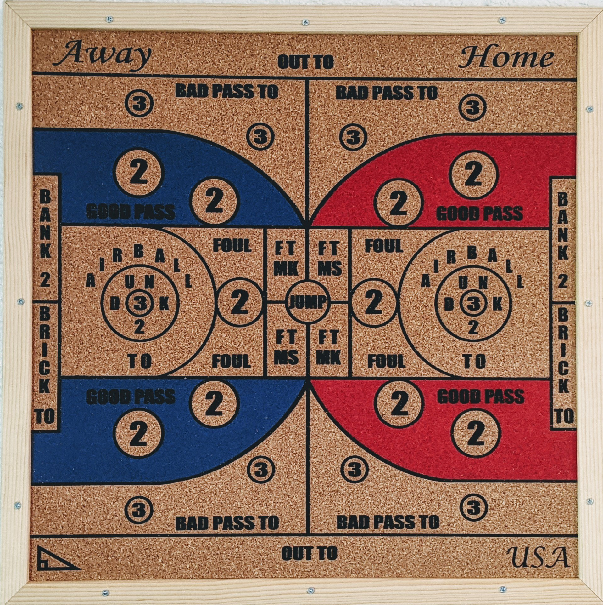 Right Triangle Games Basketball Cork Dartboard with Darts | Wayfair