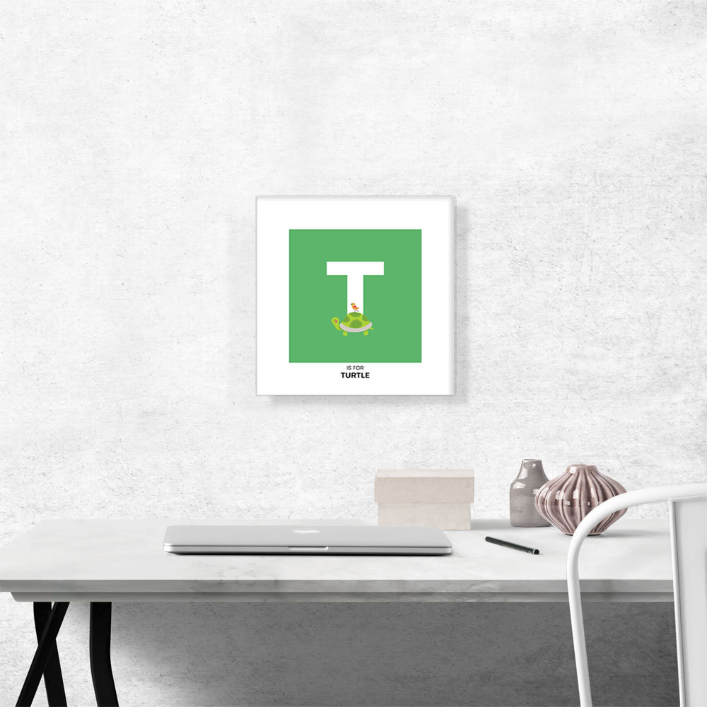 ARTCANVAS Kids Animal Alphabet Letter T On Canvas Textual Art | Wayfair
