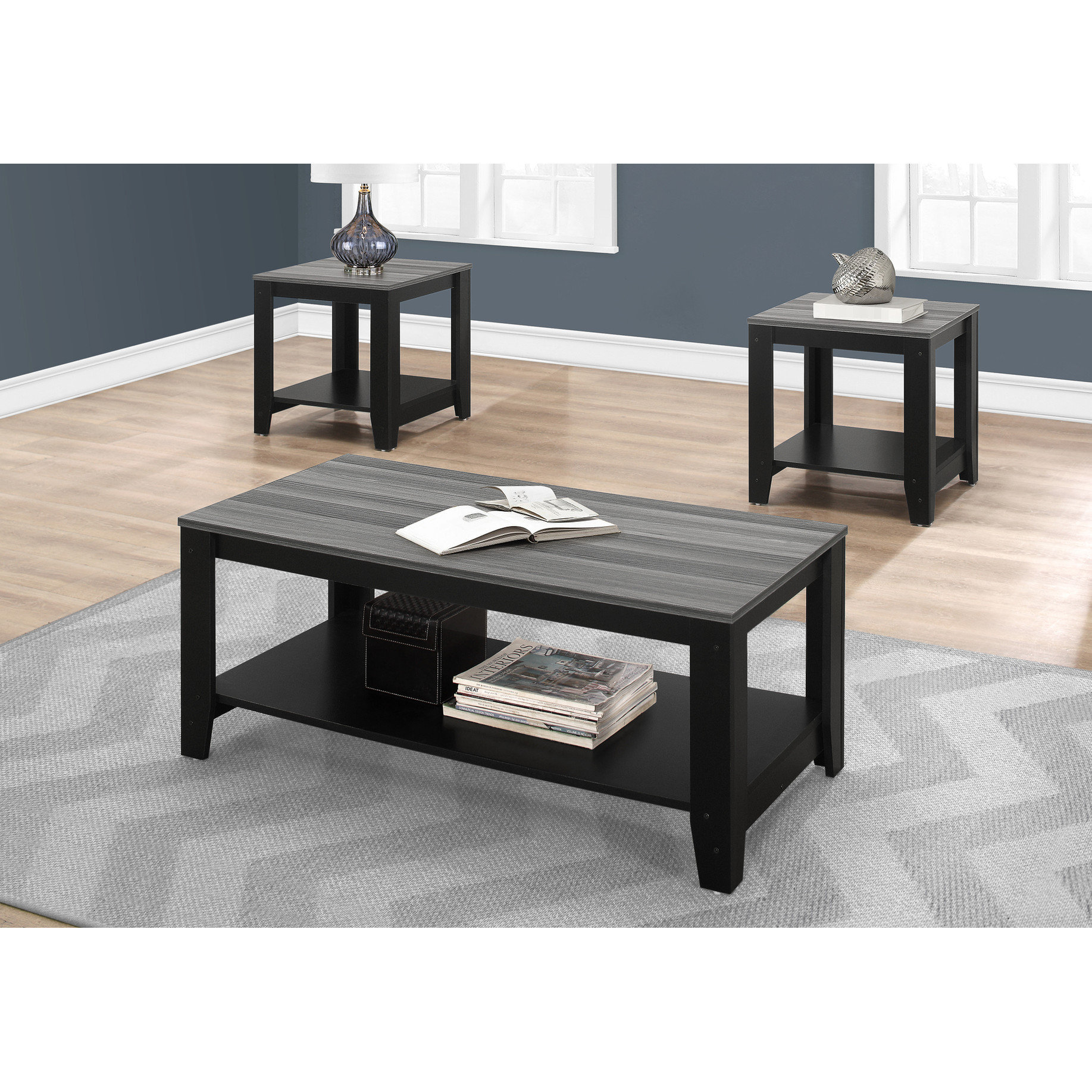 Winston Porter Modern Family Room Table : 1 Coffee, 2 End Tables With ...