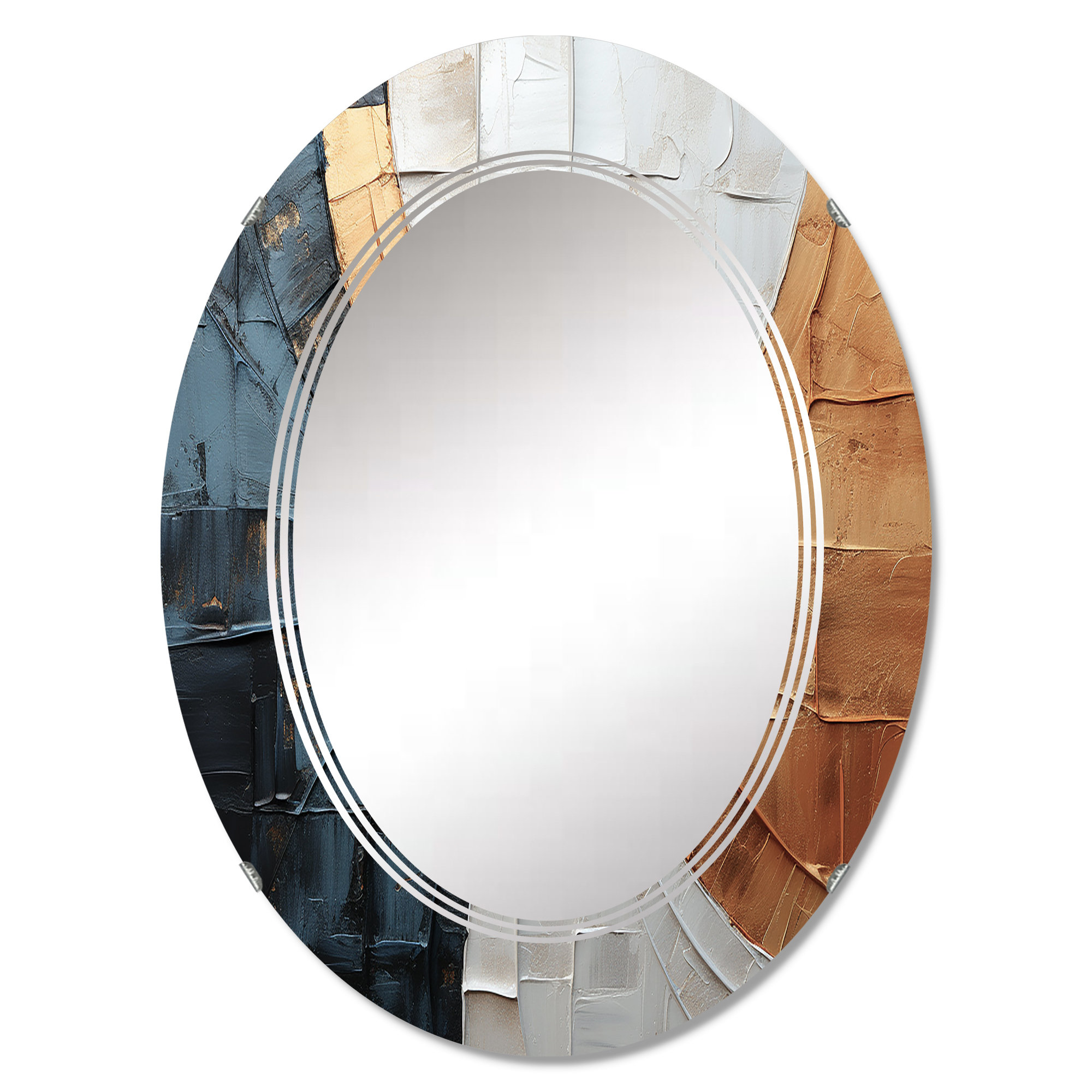 East Urban Home Herradura - Modern Wall Mirror Oval | Wayfair