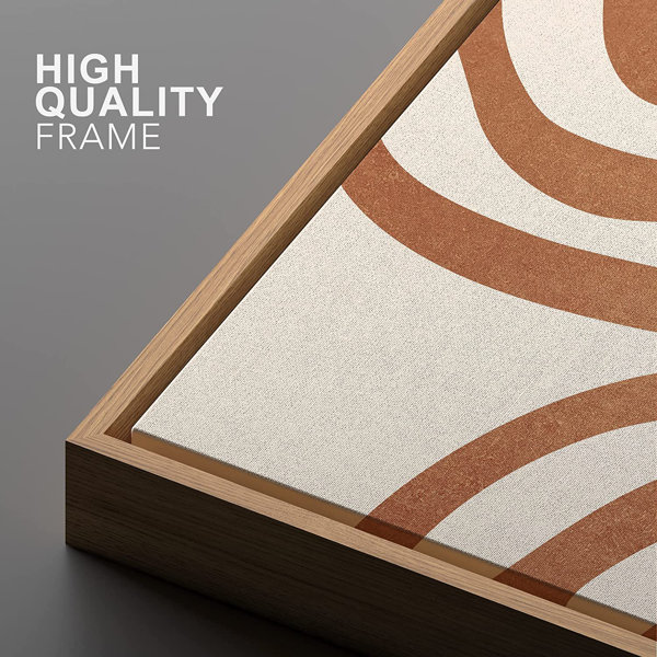 SIGNLEADER Geometric Sienna Retro Pattern Collage Abstract Shapes ...