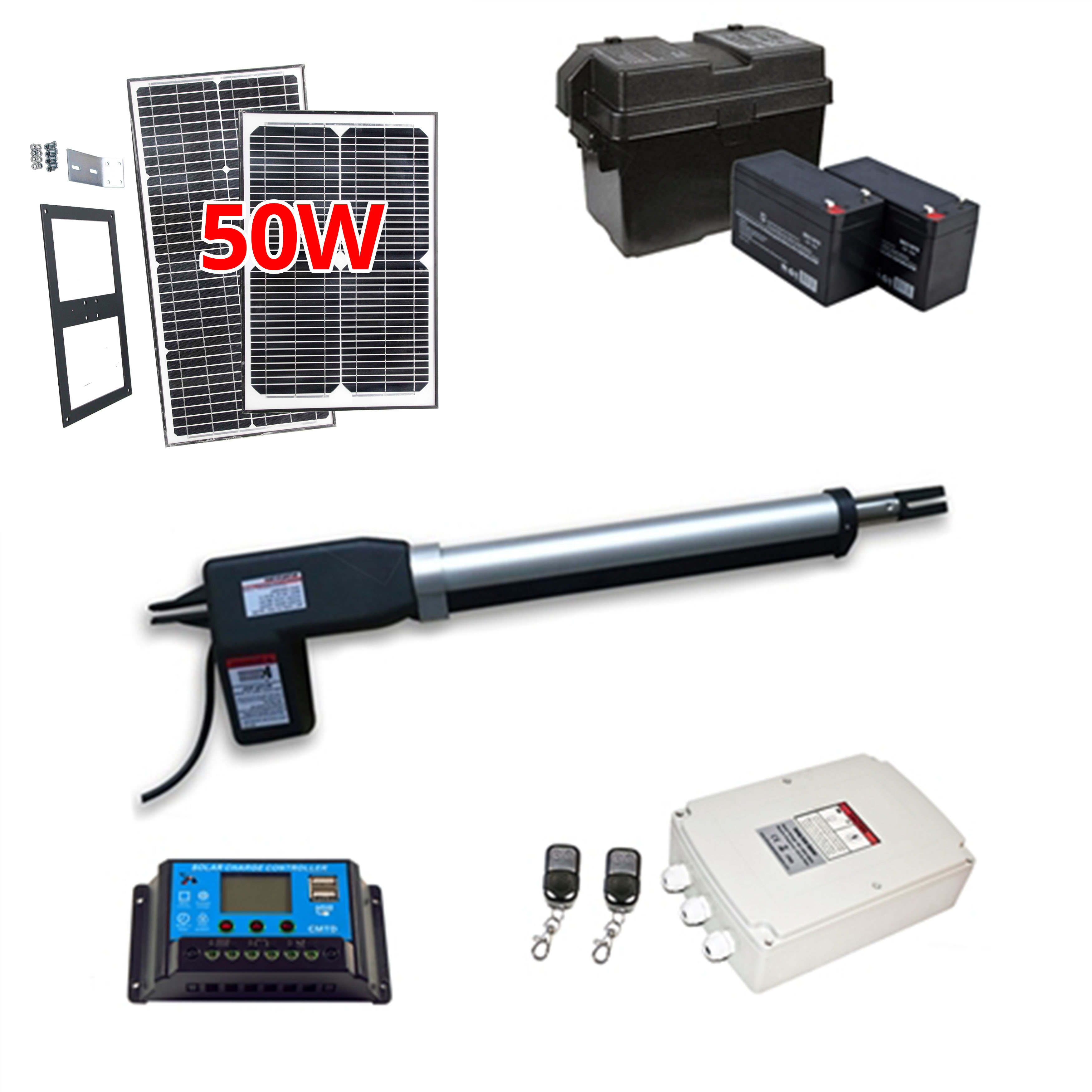 ALEKO Single Swing Gate Operator - AS600 AC/DC - Solar Kit 50W | Wayfair