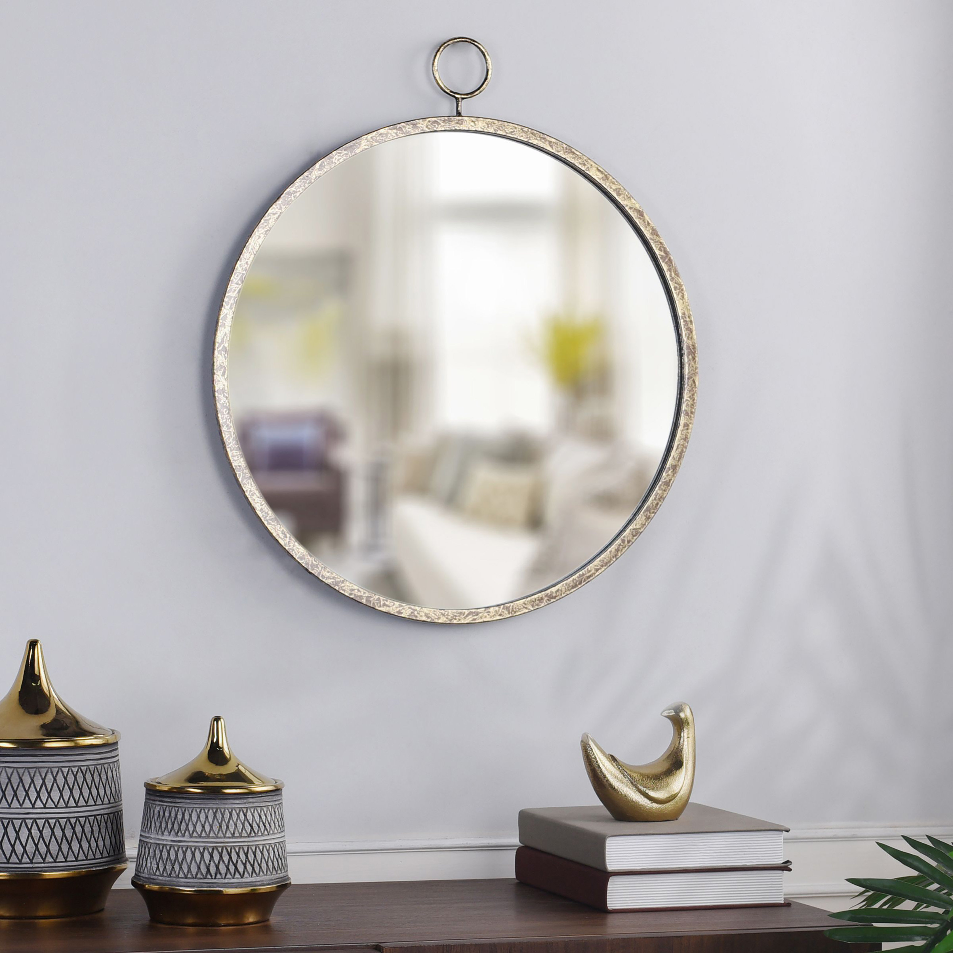 Gracie Oaks Cory Round Accent Mirror & Reviews | Wayfair