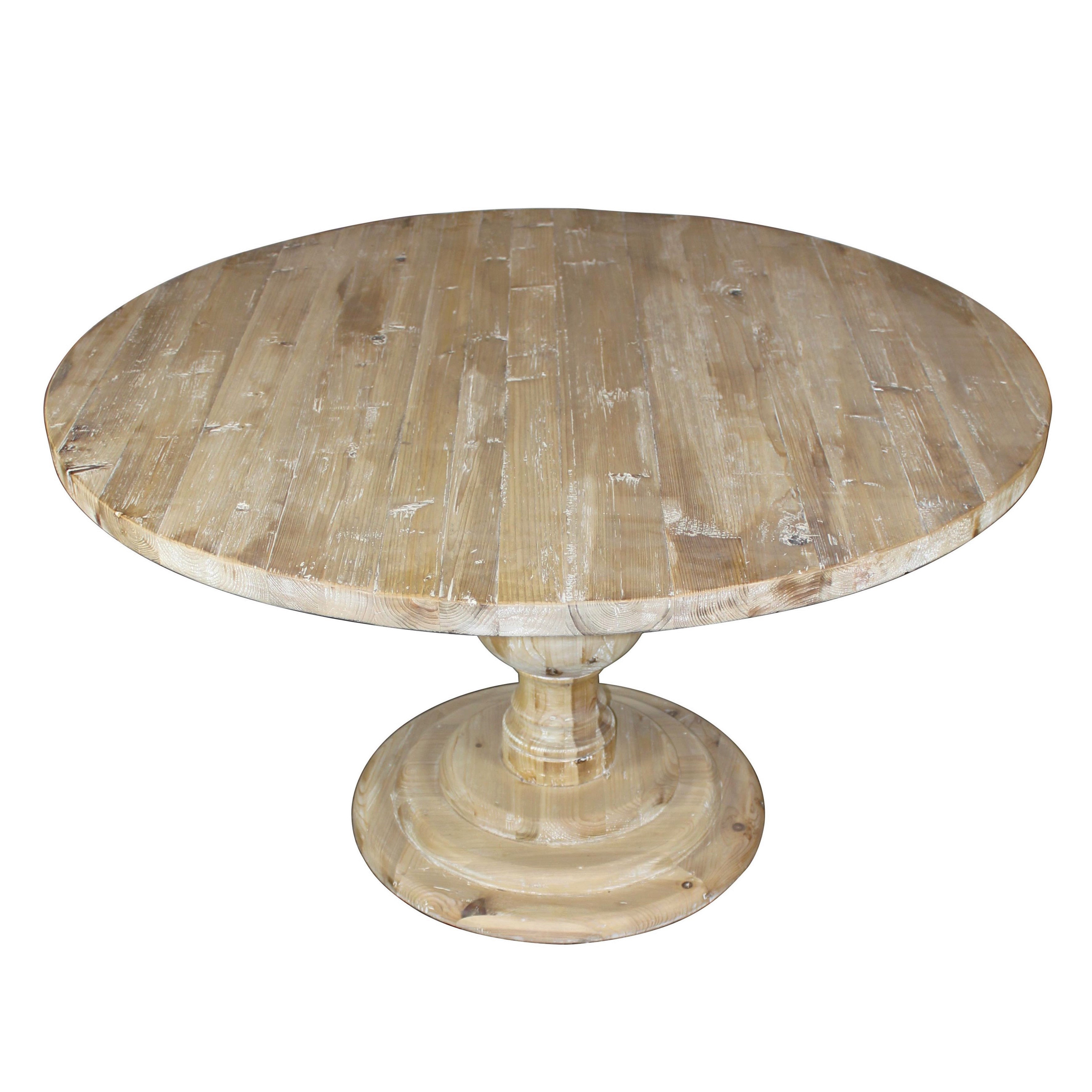Loon Peak Crystalyn 52" Pine Solid Wood Pedestal Dining Table - Wayfair ...