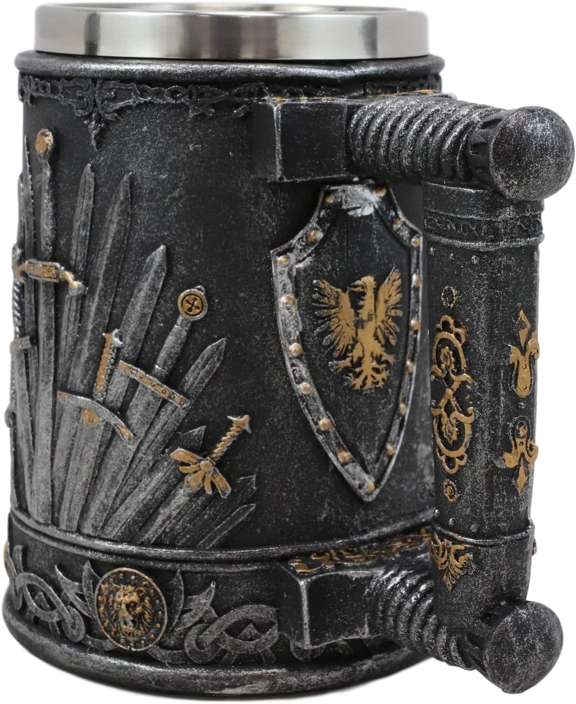 Bungalow Rose Large Medieval Dragon Iron Throne Of Swords And Heraldry ...