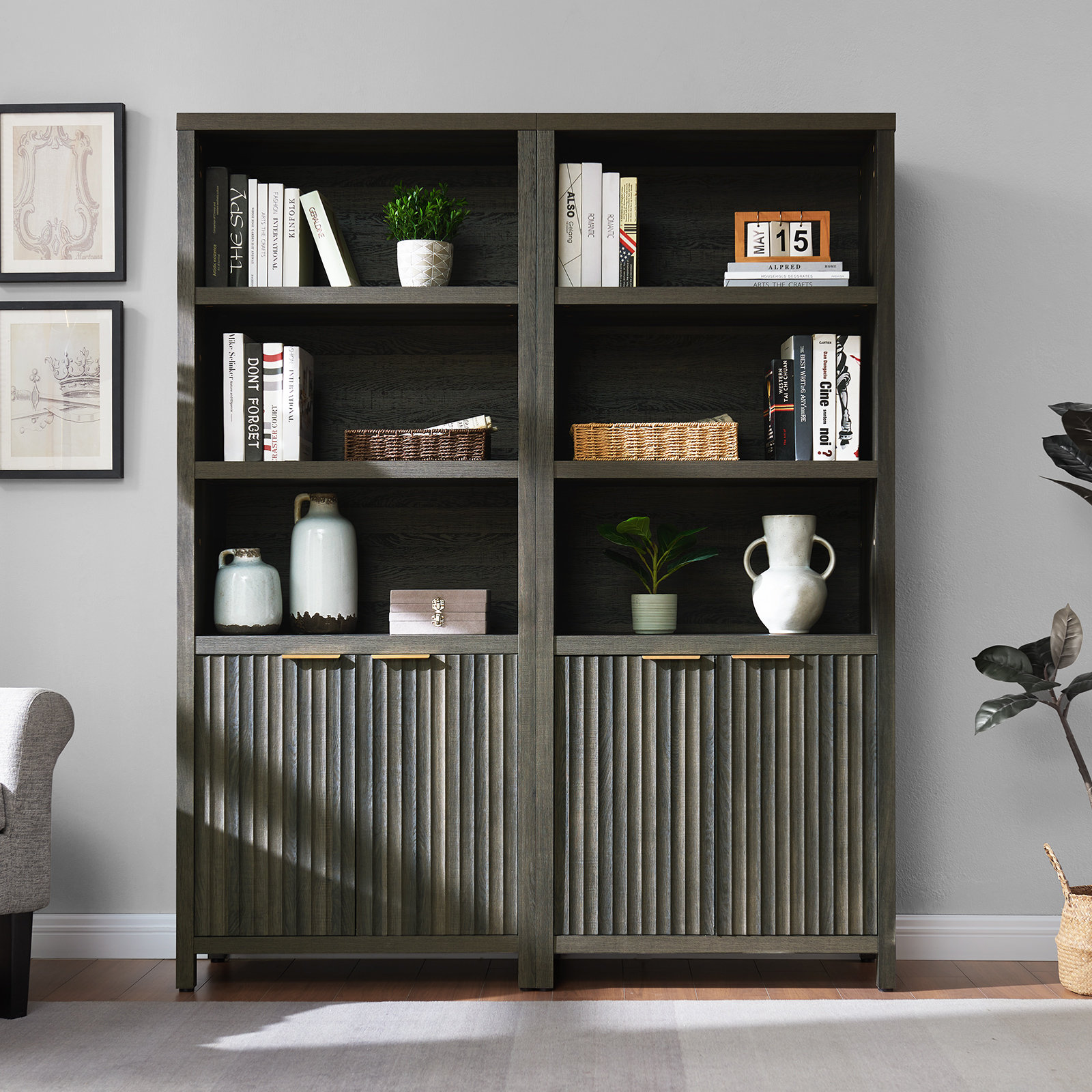 Latitude Run® Nicolee Fluted Bookcase & Reviews | Wayfair