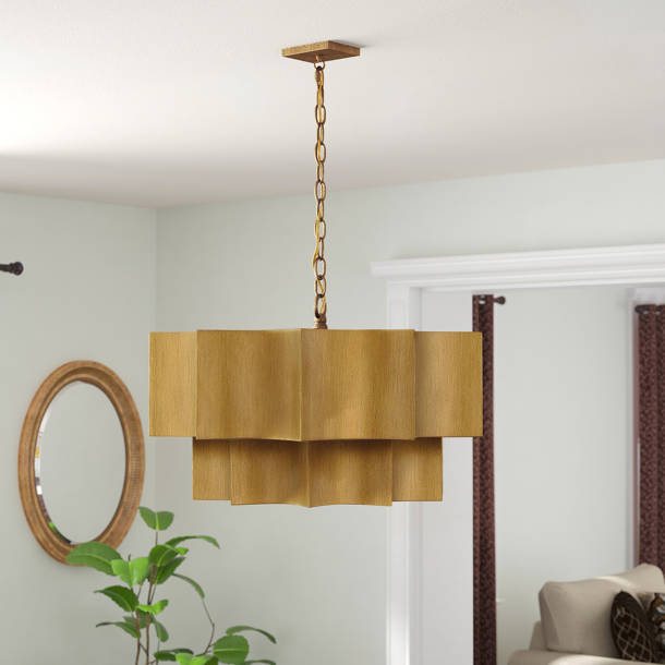 Capital Lighting 4 - Light Gold Drum Pendant - Wayfair Canada