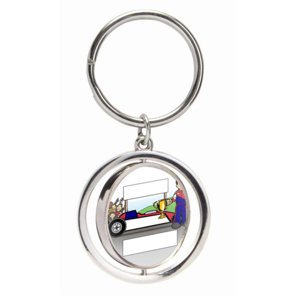 Printed Perfection Personalized Race Car Driver Male Small Spinning Key ...
