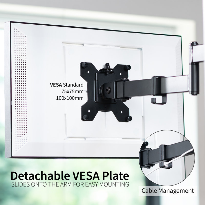 VIVO Articulating Under-Cabinet Mount, Fits 13" to 27" TV & Monitor ...
