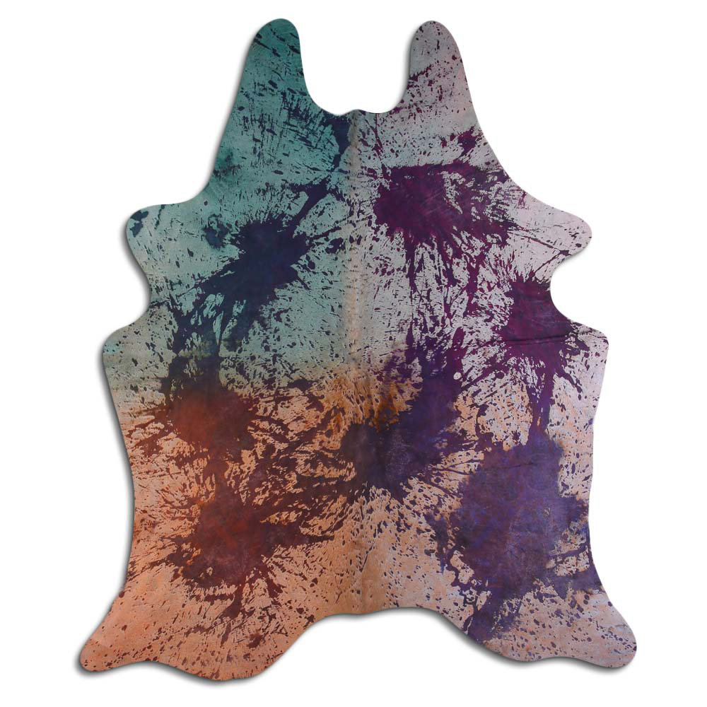 Foundry Select ACID WASHED HAIR ON Cowhide RUG DISTRESSED COLORFUL 3 ...
