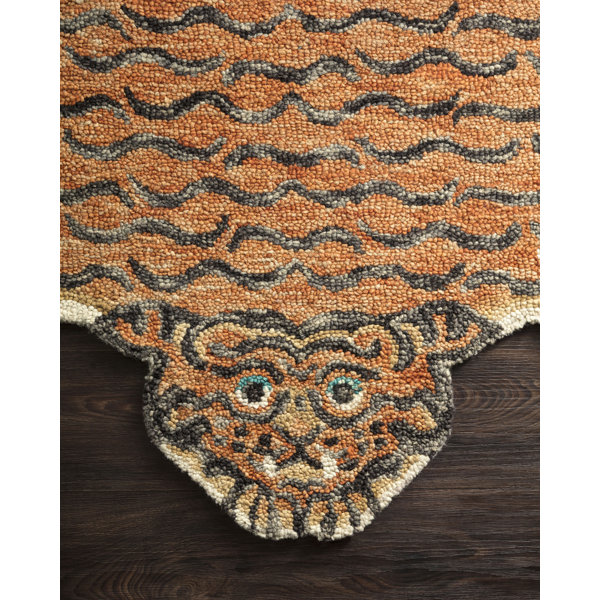 Justina Blakeney x Loloi Feroz Hand Hooked Wool Animal Print Rug ...
