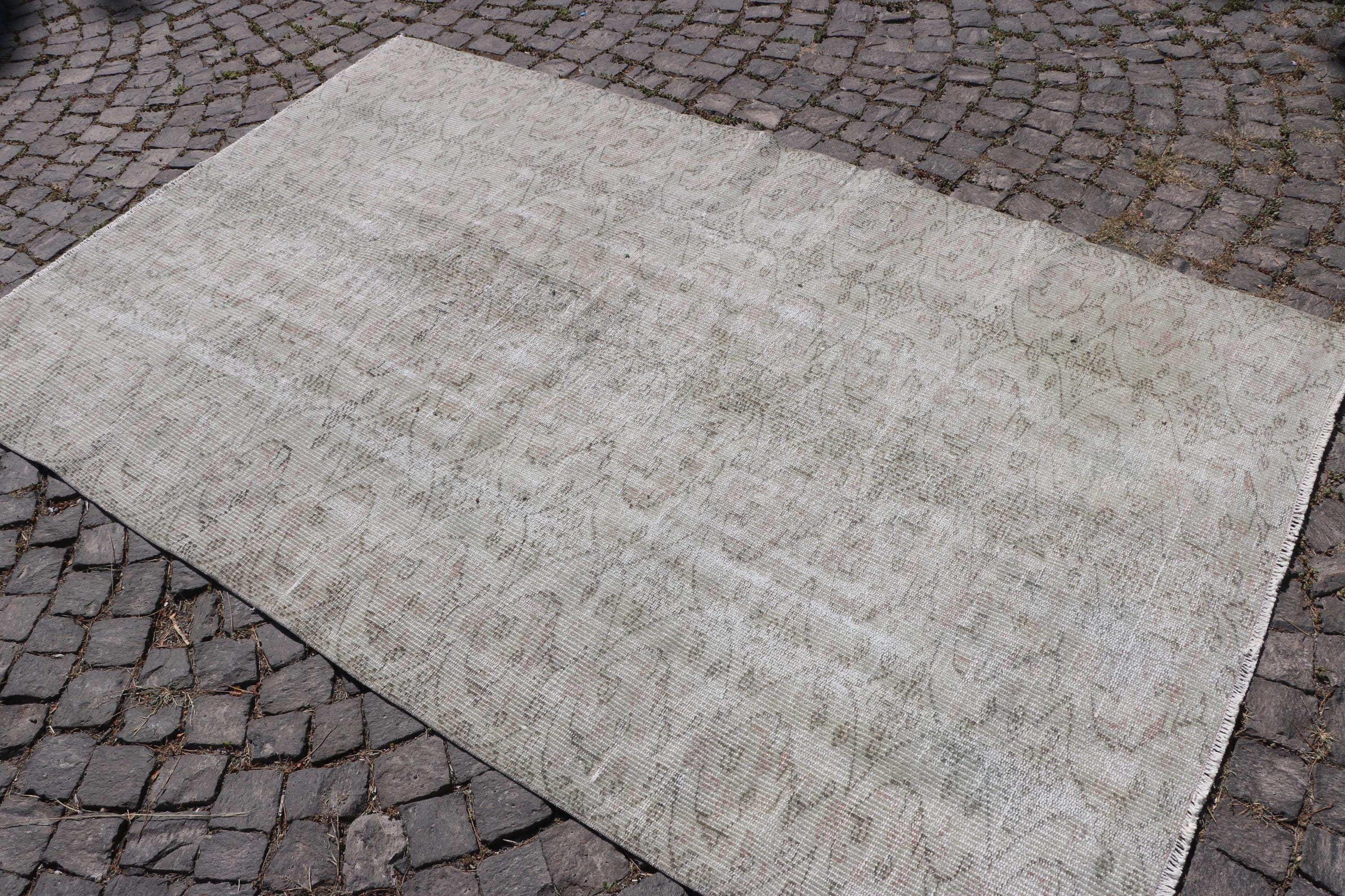 Bungalow Rose Vintage Turkish Oushak Wool Area Rug in Faded Green ...