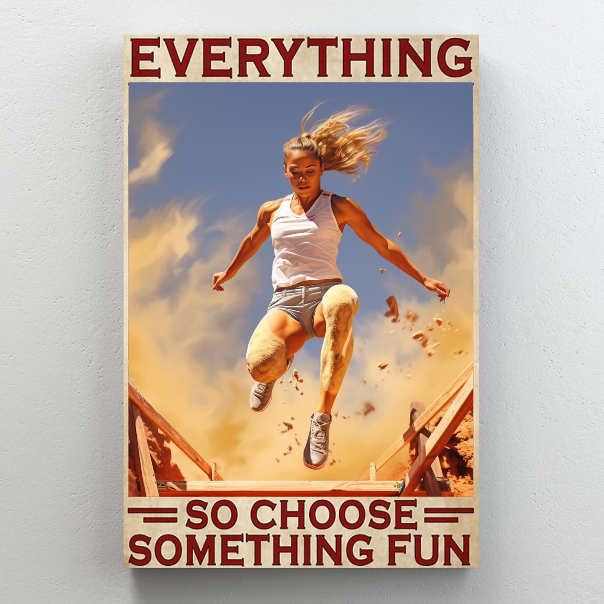 Trinx Hinch Long Jump So Choose Something Fun On Canvas Graphic Art ...