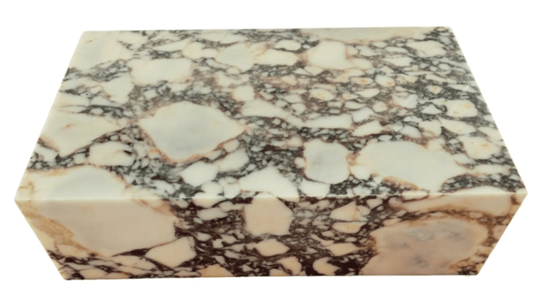 BETACH Genuine Marble Block Coffee Table - Calacatta Viola Marble | Wayfair