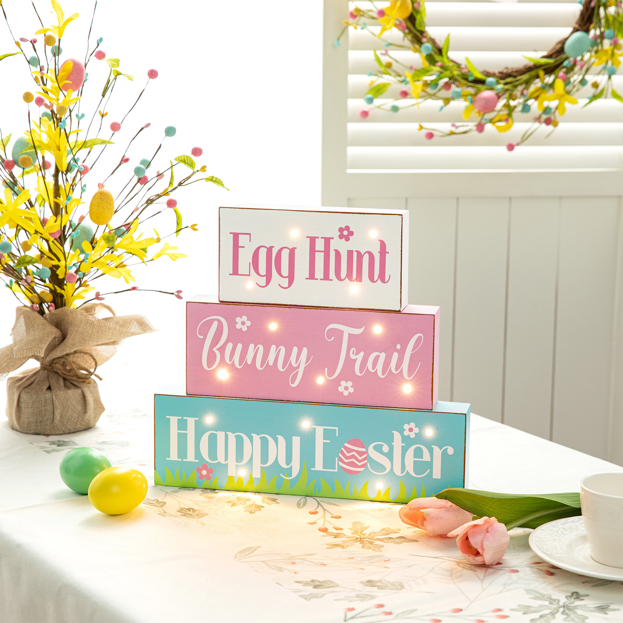 The Holiday Aisle® Easter LED Lighted Table Decor & Reviews | Wayfair