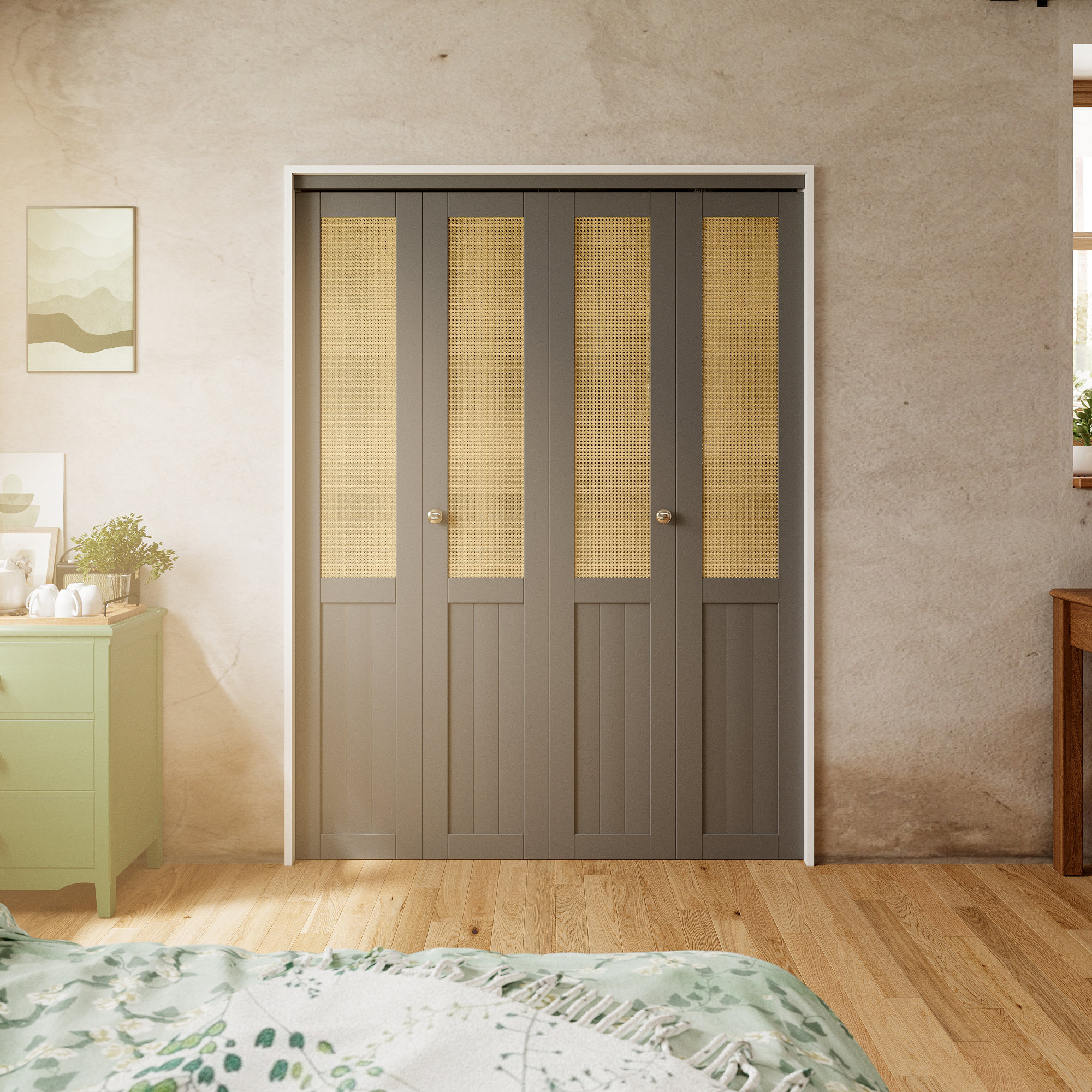 Home Worthy Double Solid Manufactured Wood And Imitation Rattan Hand ...