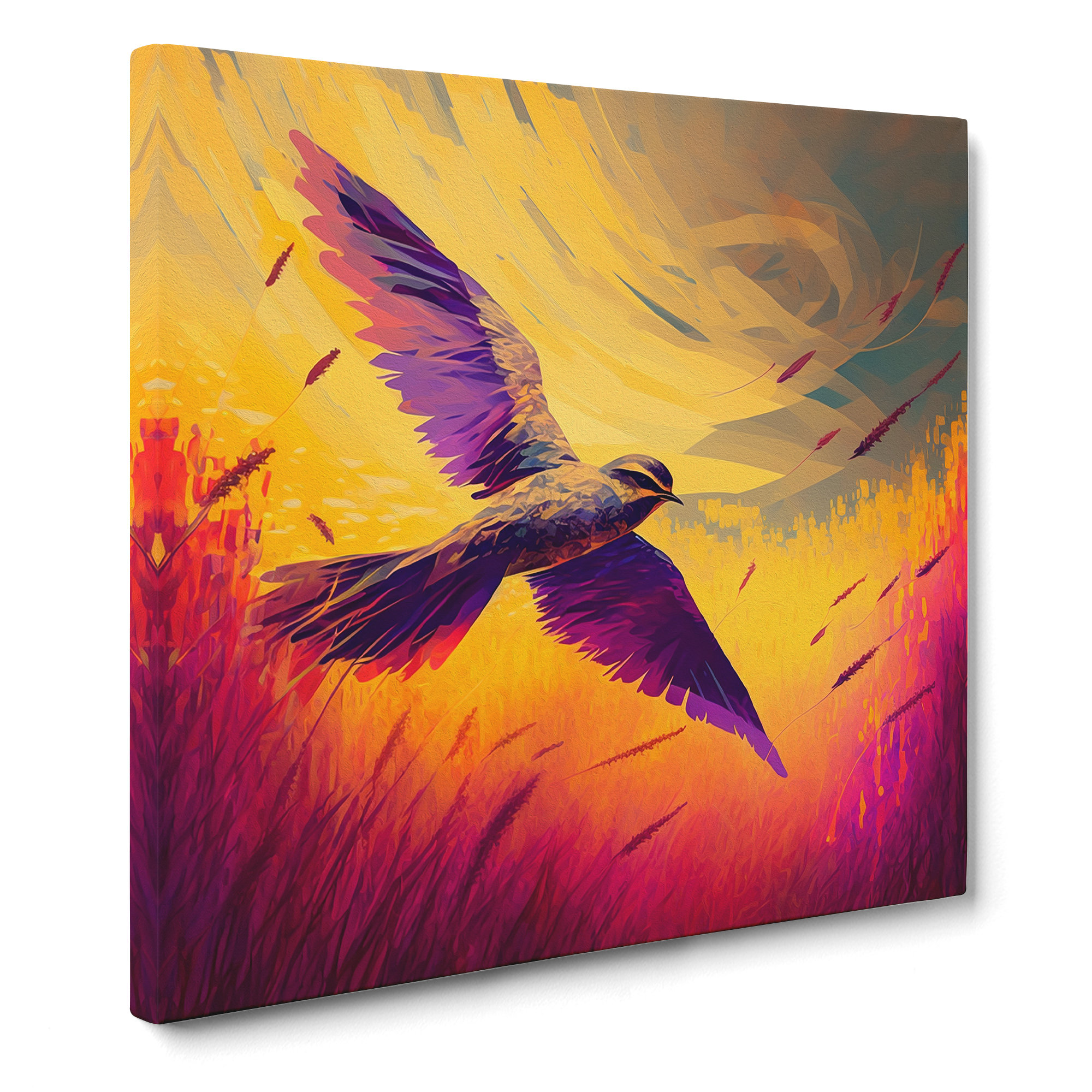 Marlow Home Co. Bird Colour Field Painting - No Frame Art Prints ...