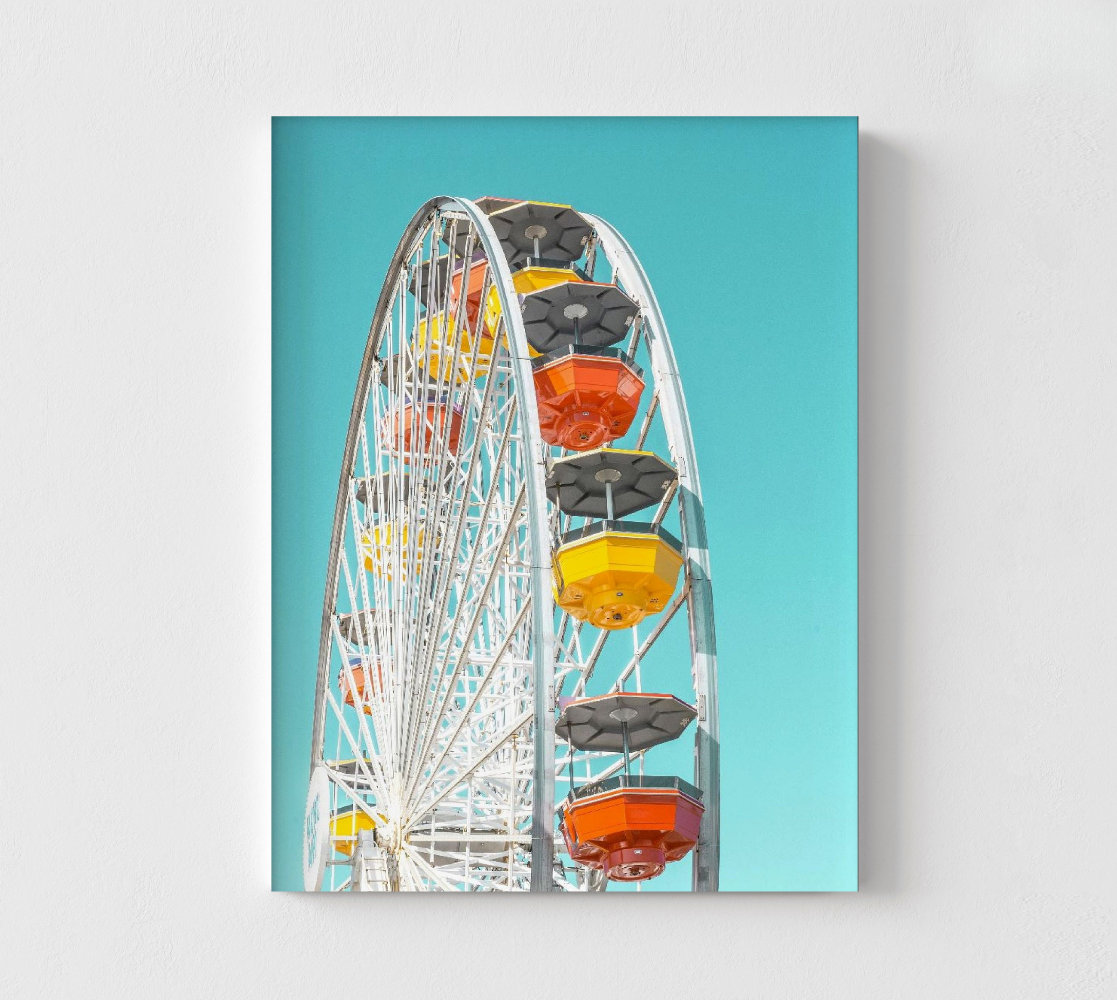 WeFrameArt Ferris Wheel Photography Print, Amusement Park Wall Art ...