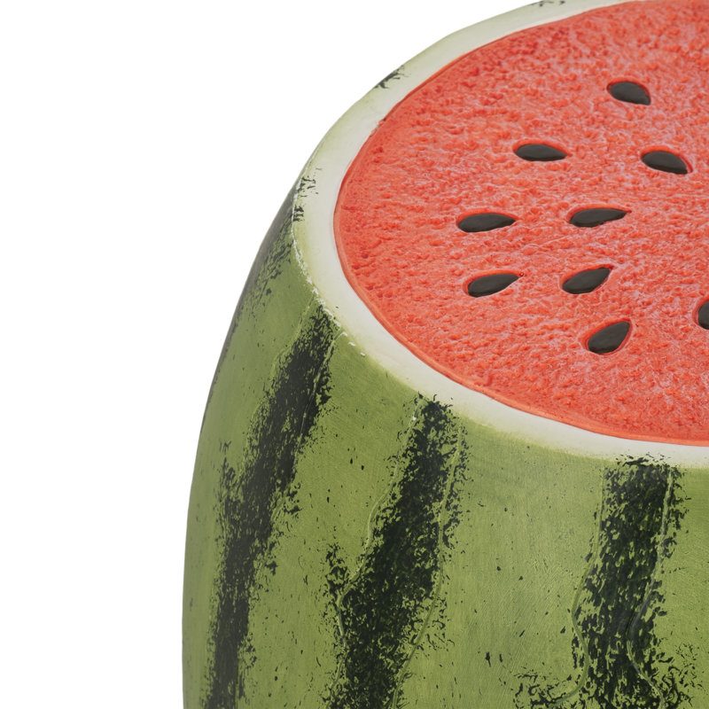 Bay Isle Home™ 17" Watermelon Garden Stool, Green/Pink | Wayfair