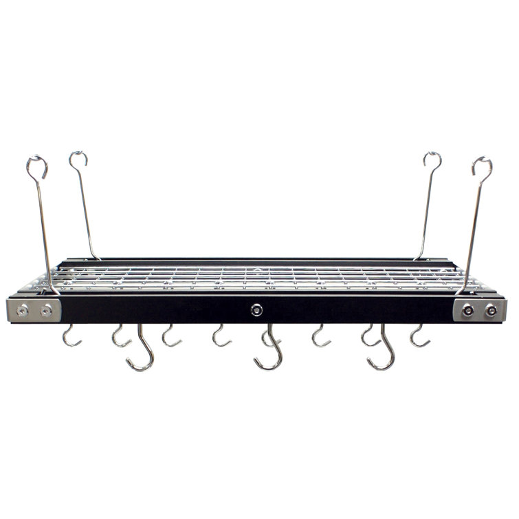 Range Kleen Wood Rectangle Hanging Pot Rack & Reviews | Wayfair