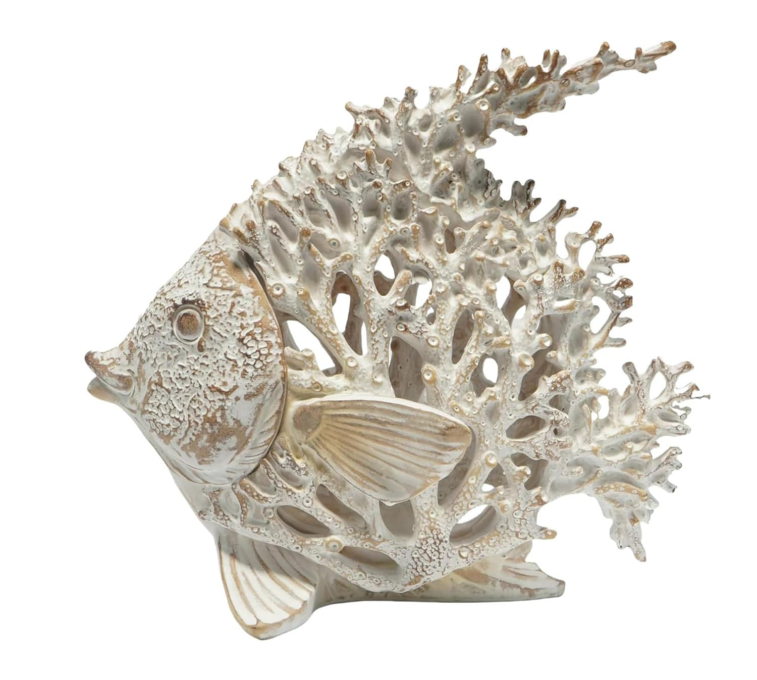 Dovecove Beach Coastal Themed Angelfish Statue- Charming Decoration for ...