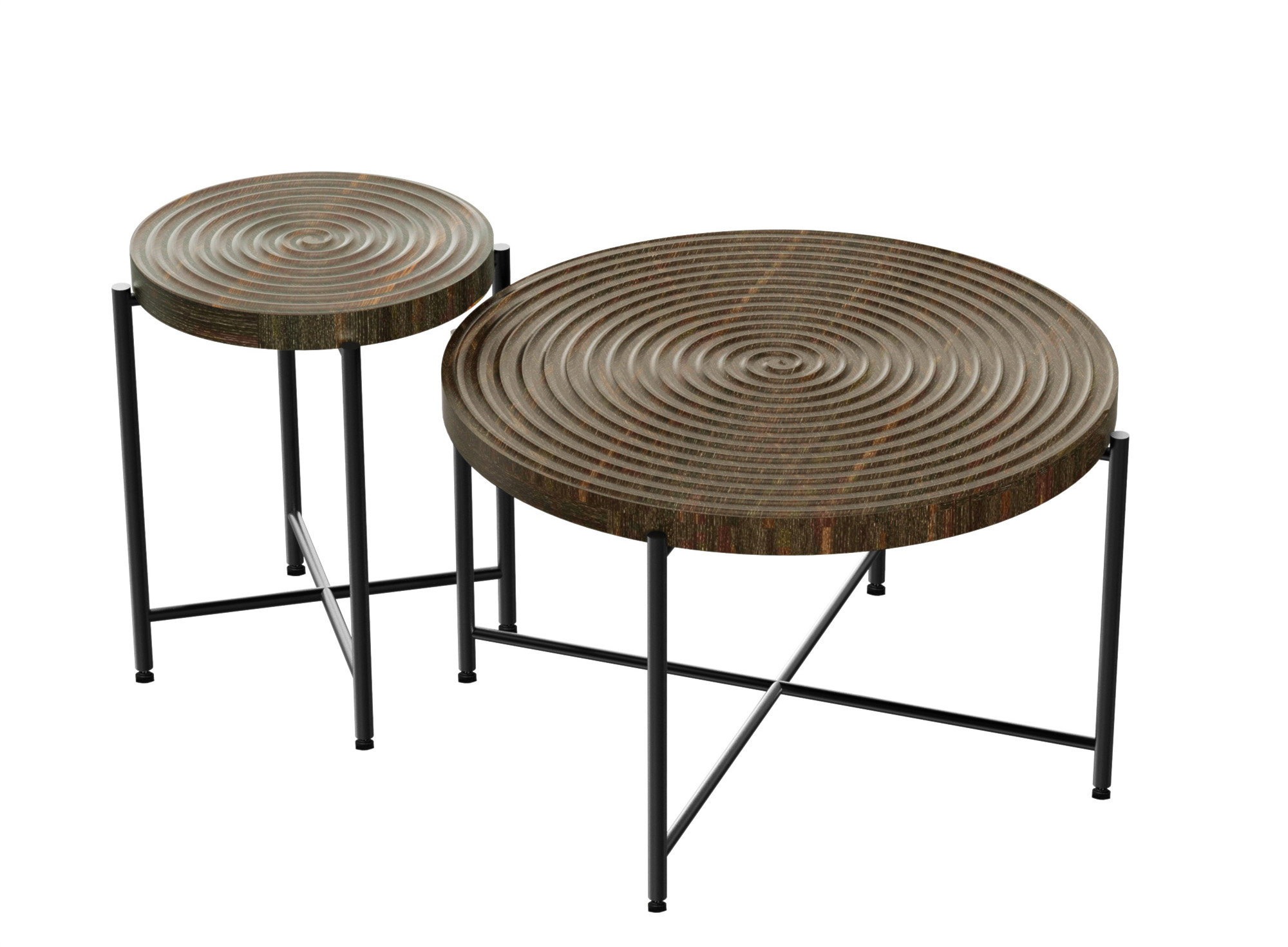 Latitude Run® Radial Pattern 2-Piece Coffee And End Table Set ...
