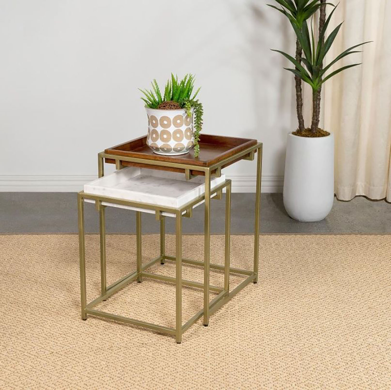 Mercer41 Storz 2-piece Square Nesting Table With Recessed Top - Wayfair ...
