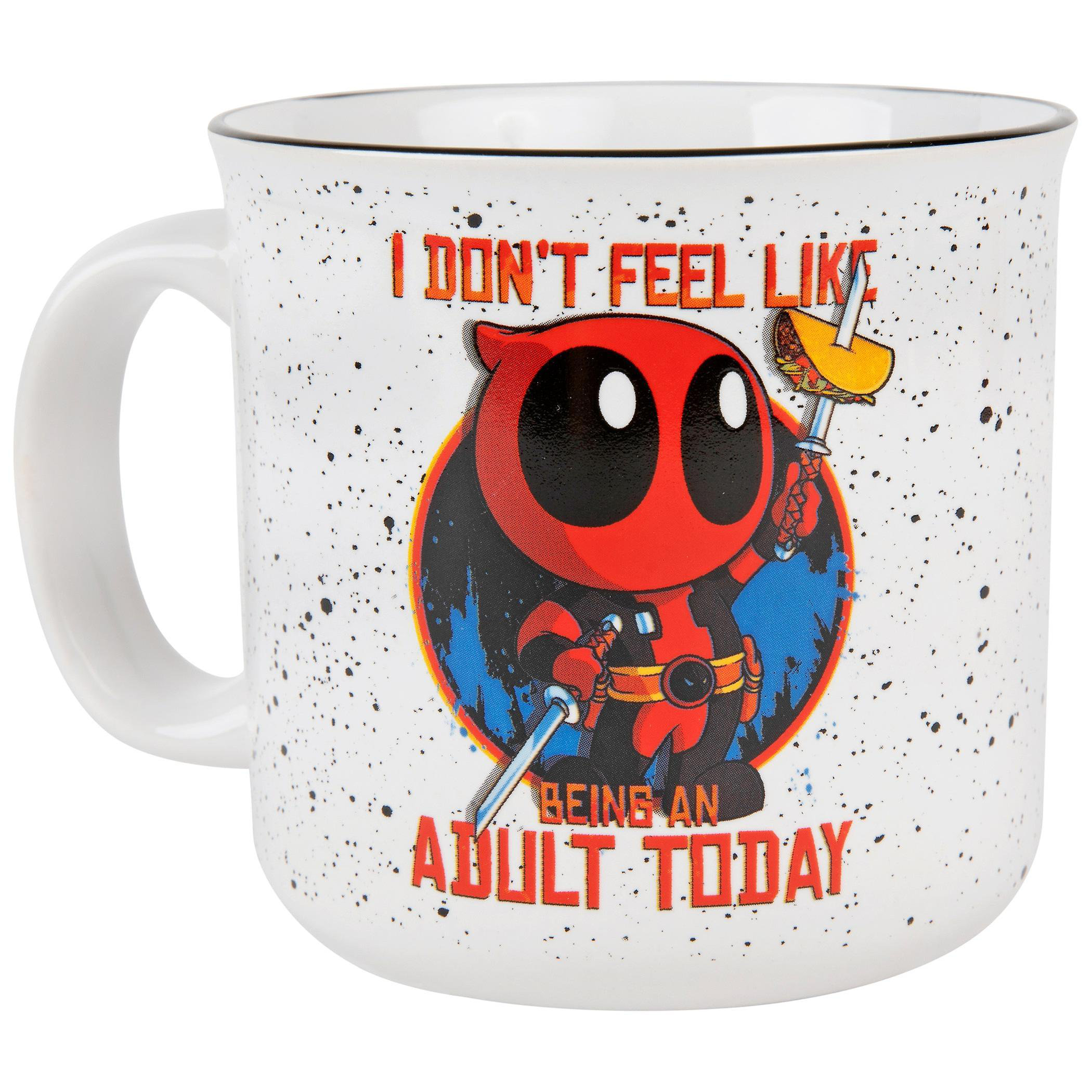 Silver Buffalo Marvel Deadpool Don''t Feel Like An Adult Today 20Oz ...