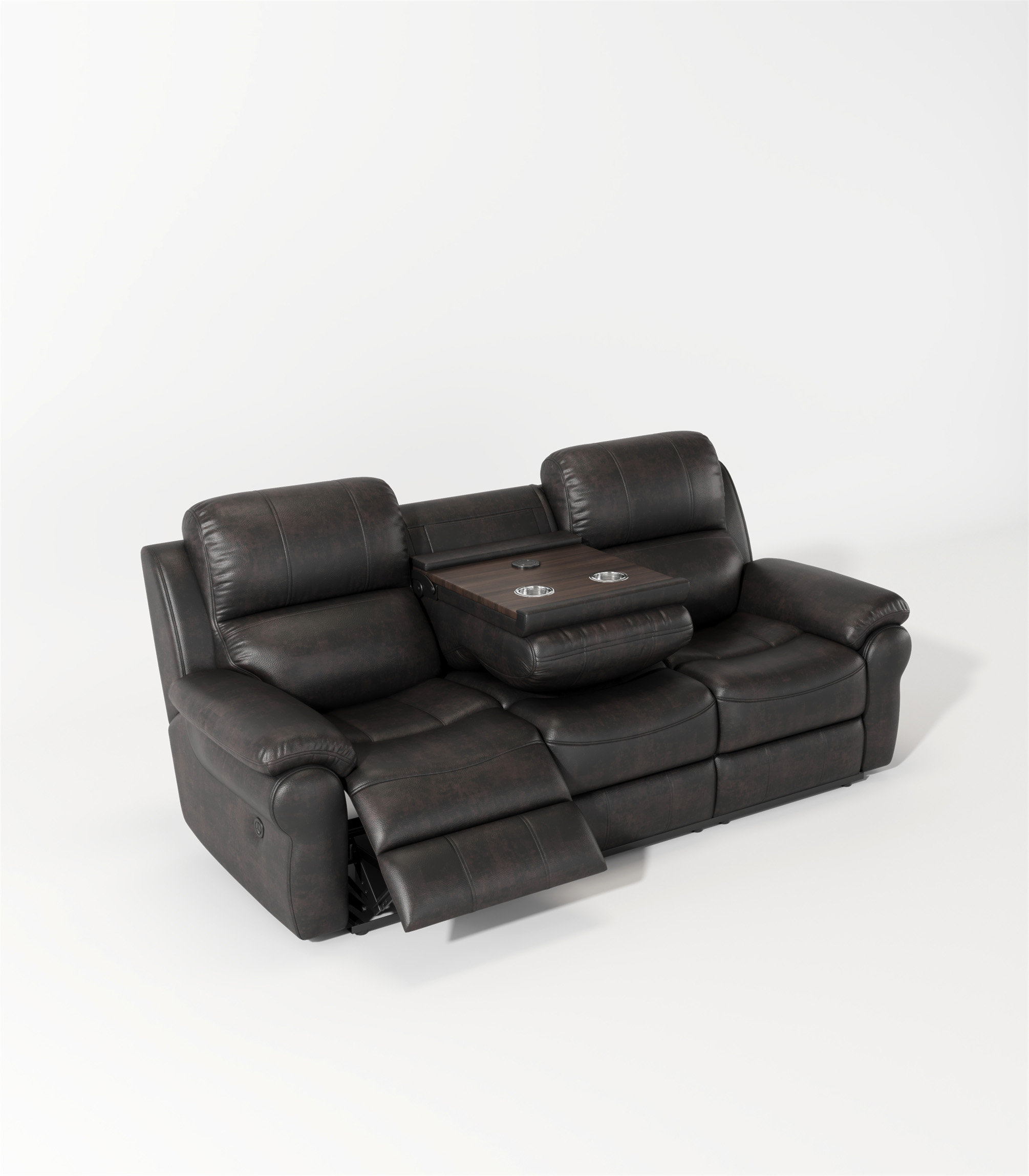 Latitude Run® Breathable Fabric Power Reclining Sofa With Drop Down ...