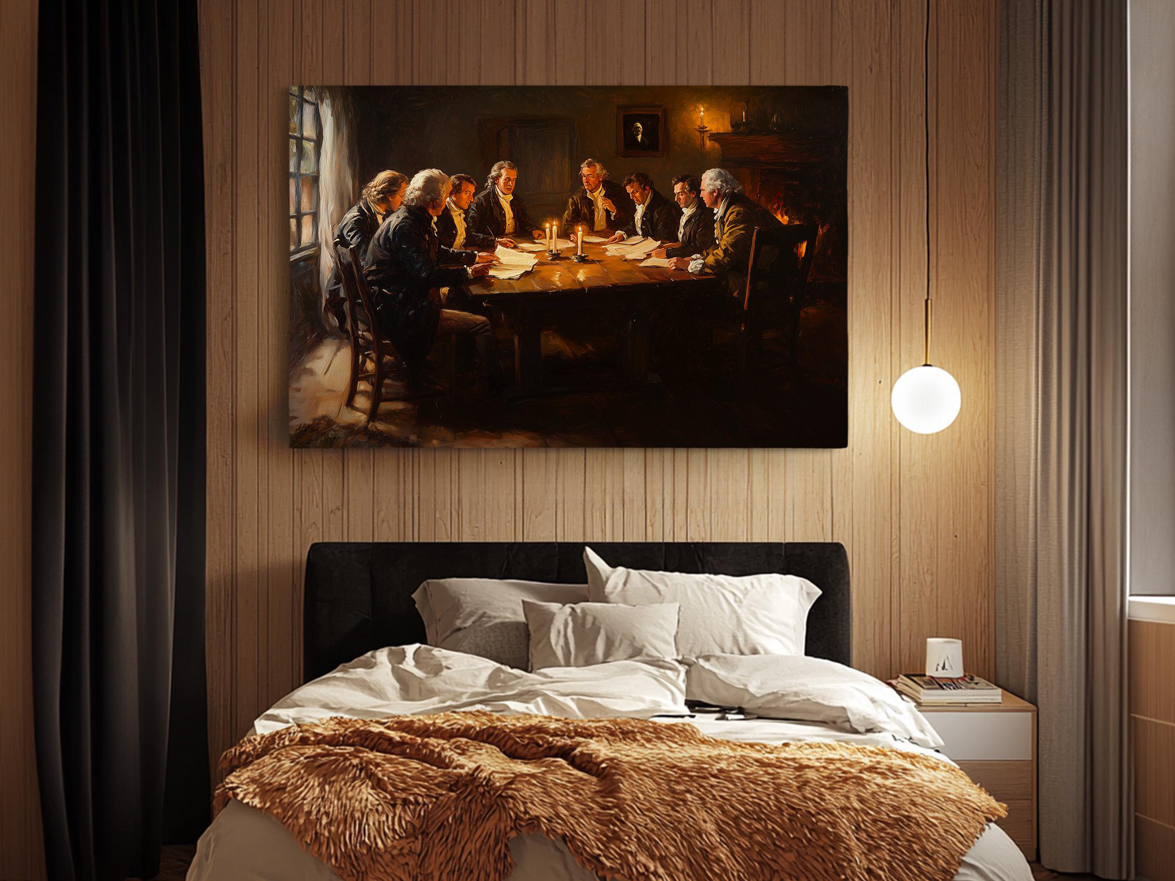 Red Barrel Studio® Painting of Delegates on High-Quality Canvas Print ...