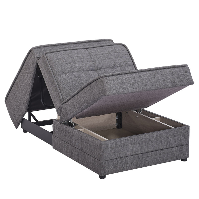 Ottomanson Studio Fabric Upholstered Convertible 3-in-1 Sleeper Arm ...