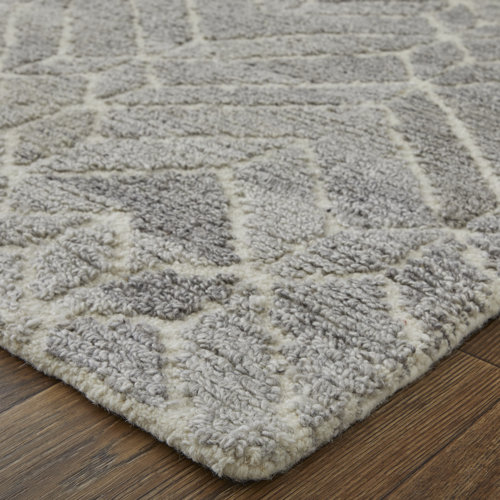 Steelside™ Amirah Handmade Hand Tufted Gray Rug & Reviews | Wayfair