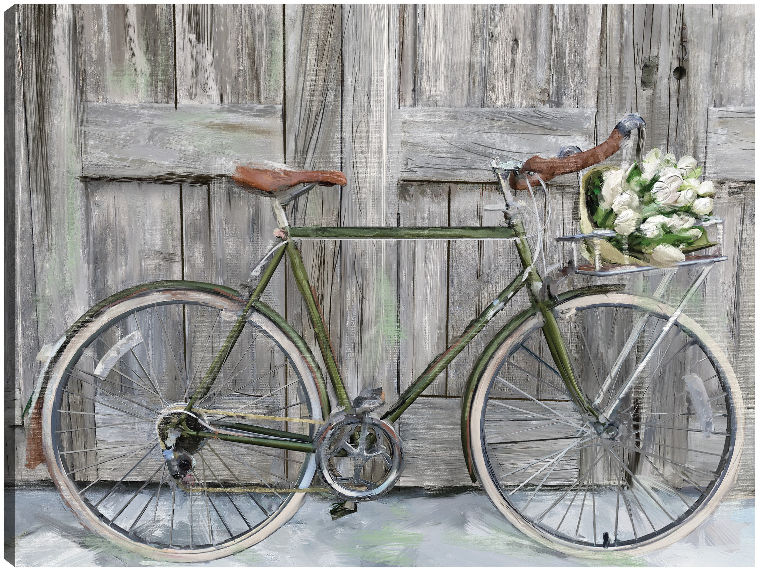 Winston Porter Farmhouse Bicycle by Studio Arts Canvas Art Print | Wayfair
