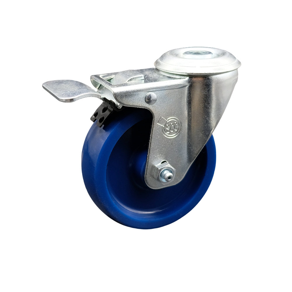 Service Caster Solid Polyurethane Wheel Bolt Hole Caster with Total ...