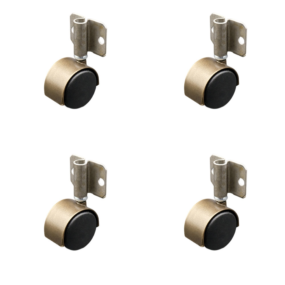 Service Caster 2 Inch Antique Brass Hooded Nylon Wheel Casters with ...