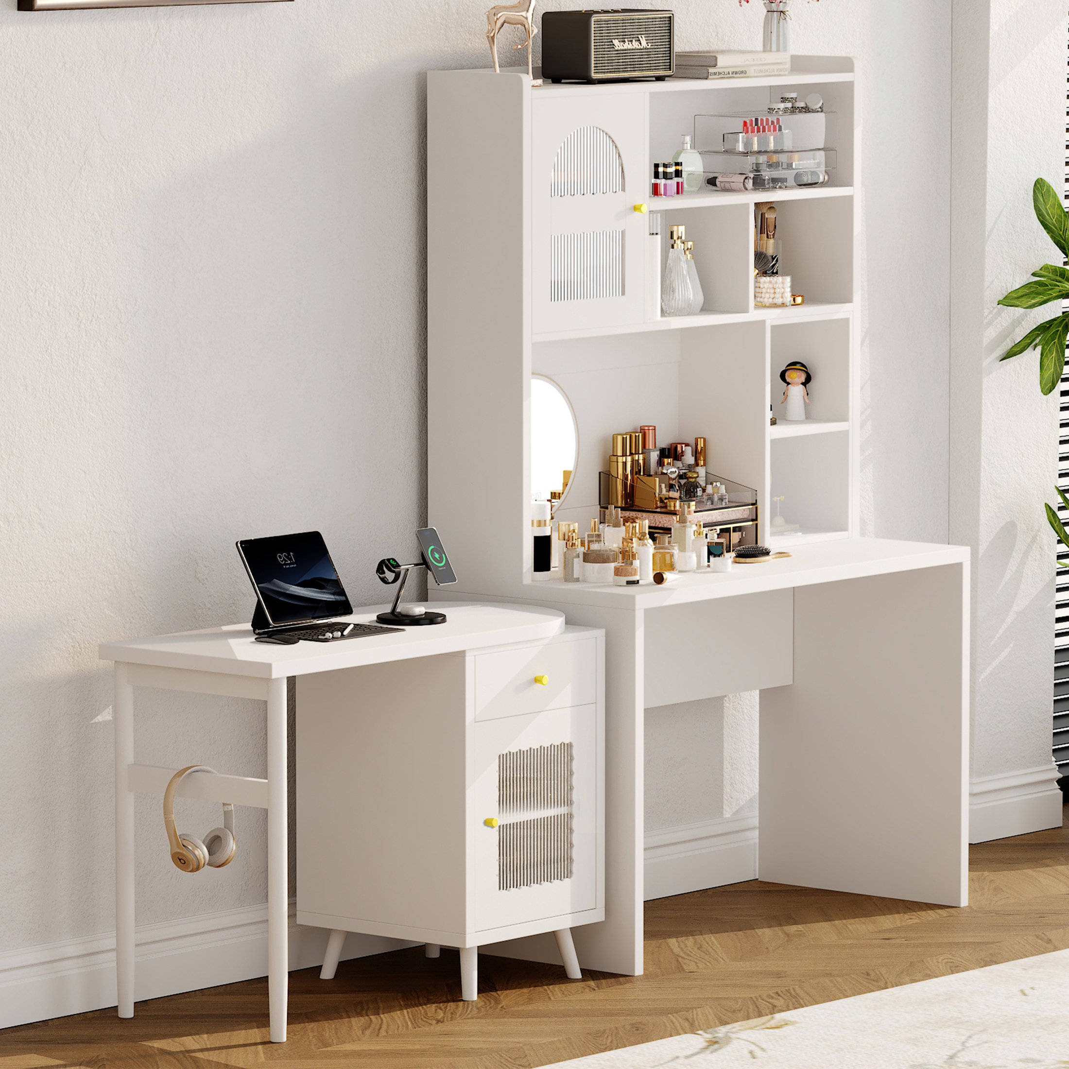 Corrigan Studio Computer Desk with 90 Degree Rotating Desktop - Wayfair ...