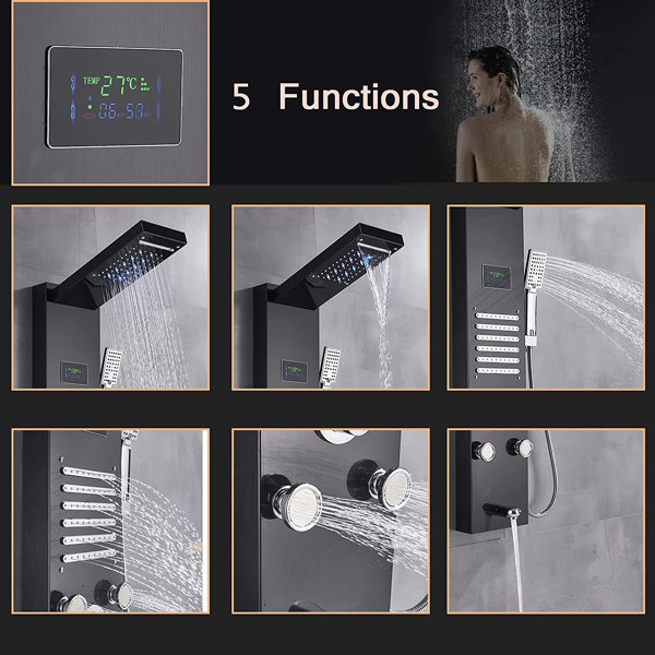 Senlesen 43.7'' Shower Panel with Fixed Shower Head | Wayfair
