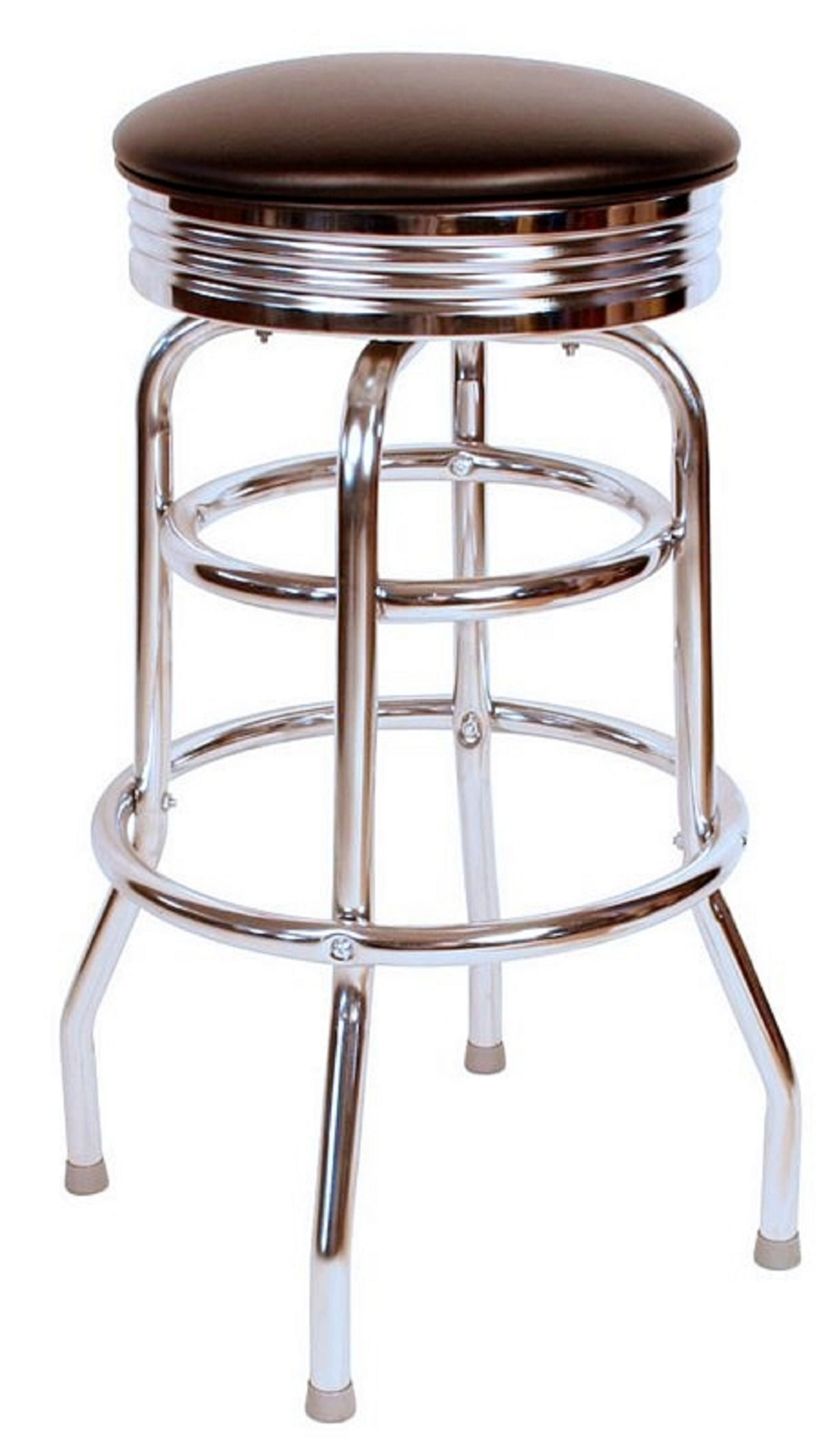 Richardson Seating Retro Home Double Ring Chrome Pan Swivel 30" Bar ...