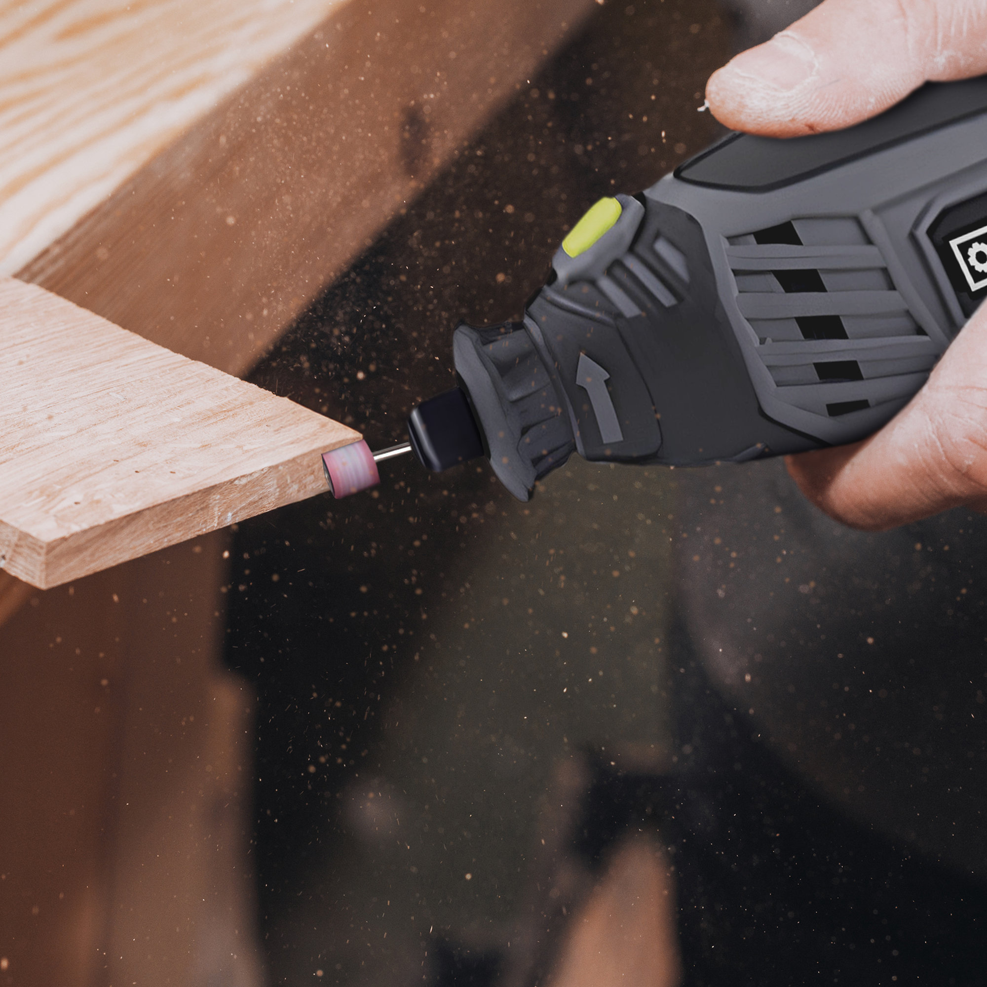 Master Mechanic 40 Piece Rotary Tool w/ Accessories Kit and Spindle ...