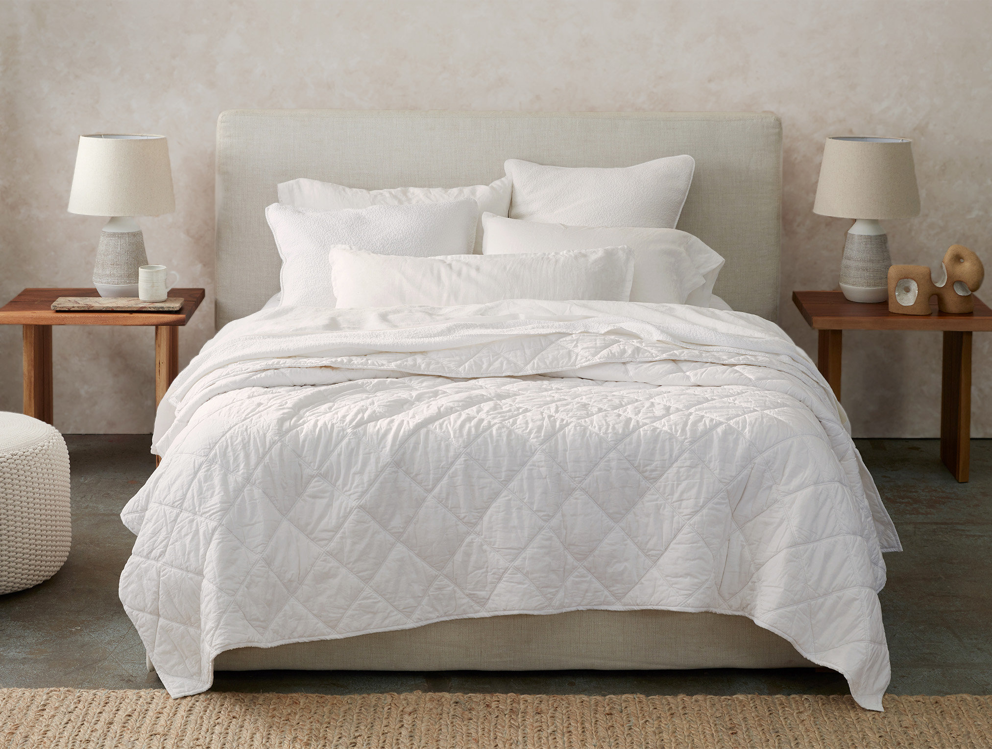 Coyuchi Diamond-Stitched Organic Cotton Comforter & Reviews | Joss & Main