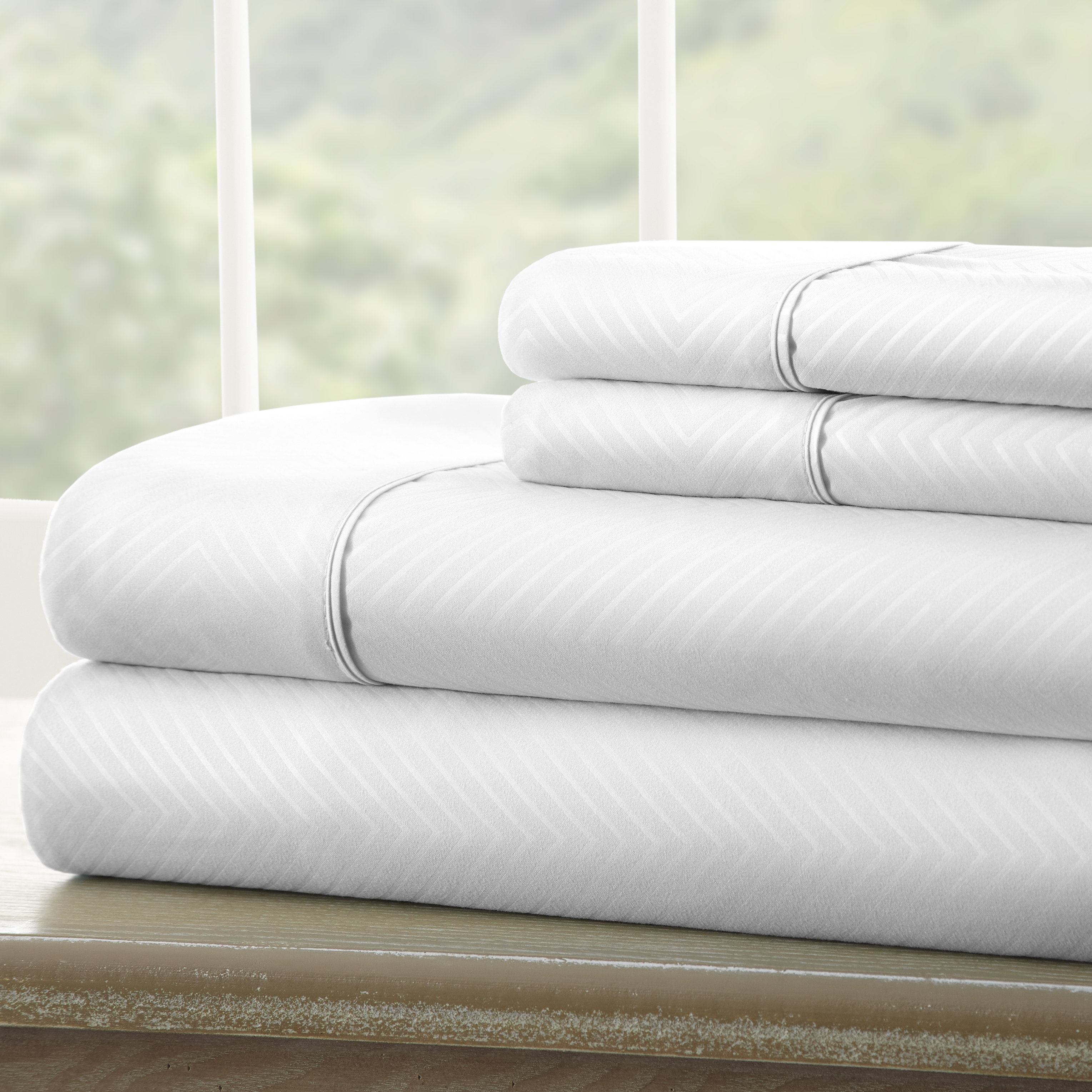IEnjoy Home Simply Soft™ Chevron Embossed Bed Sheet Set & Reviews | Wayfair