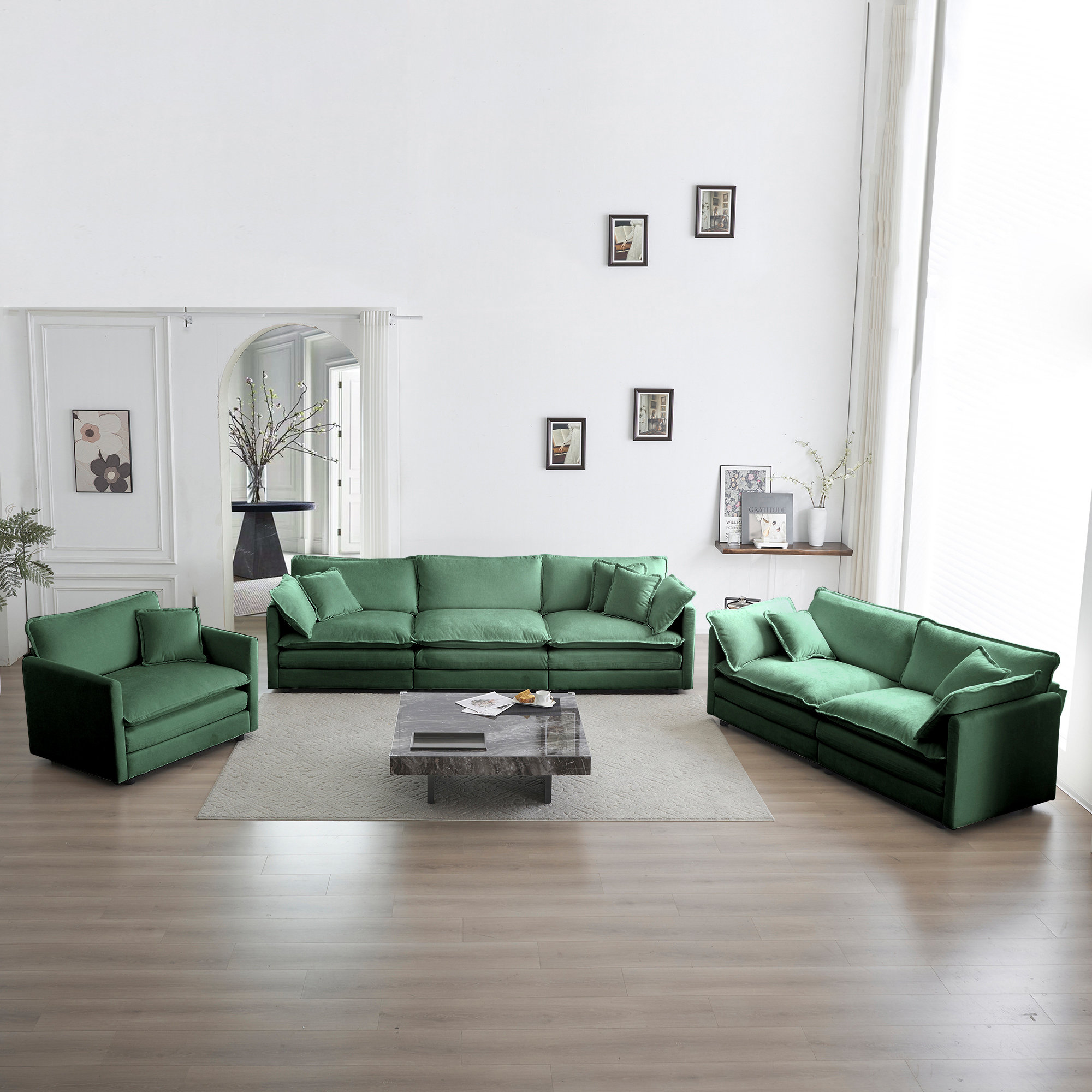 Hokku Designs Canapé moderne, ensemble de canapé modulaire à assise ...