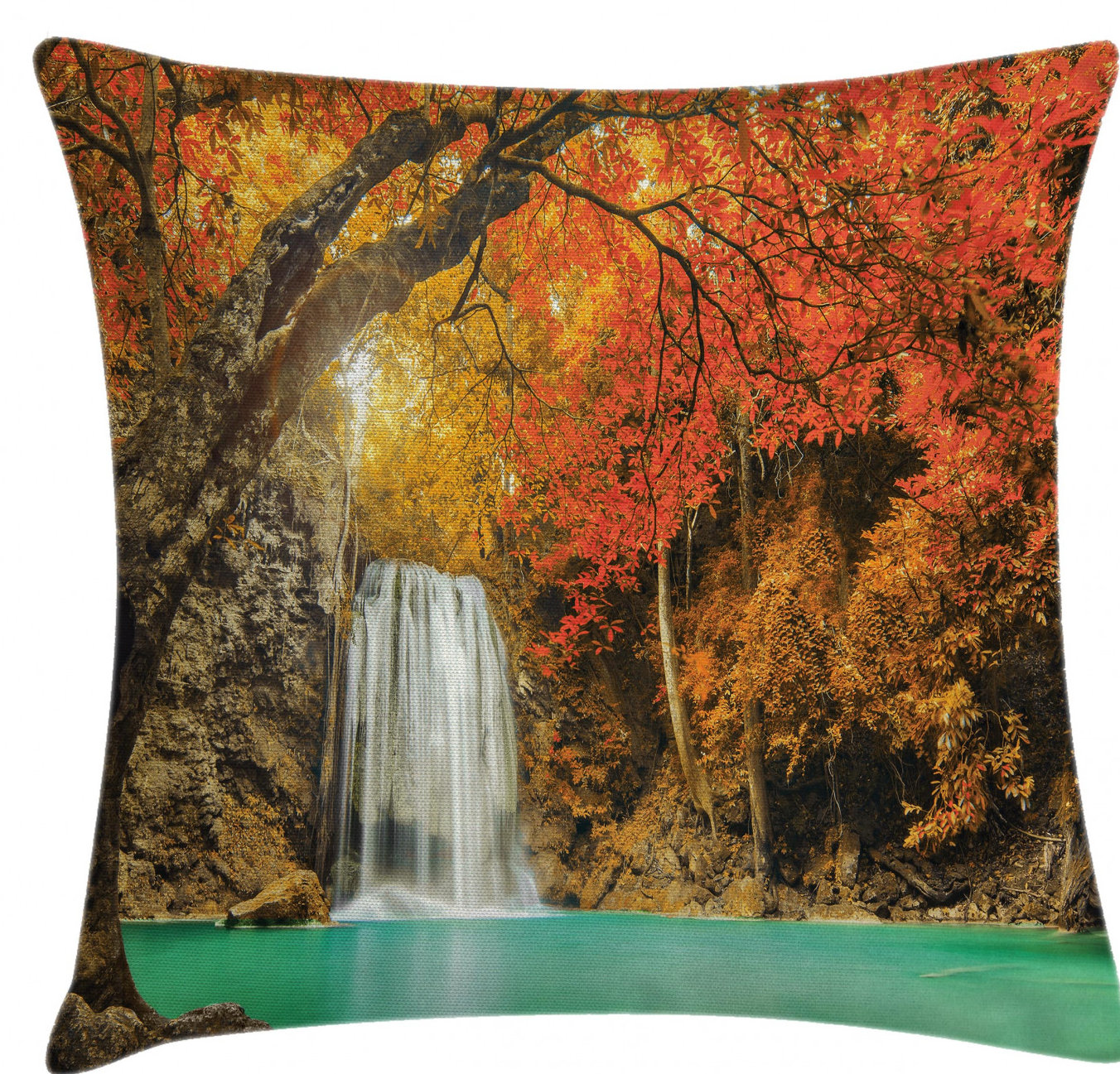 Ambesonne Waterfall Indoor / Outdoor 26" Throw Pillow Cover | Wayfair