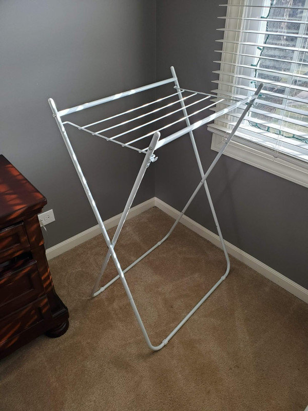 Rebrilliant White Metal Collapsible Clothes Drying Rack | Wayfair