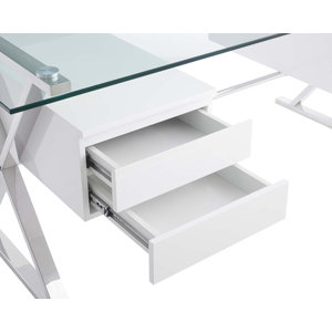 Modway Sector 71" Glass Top Glass Office Desk & Reviews | Wayfair